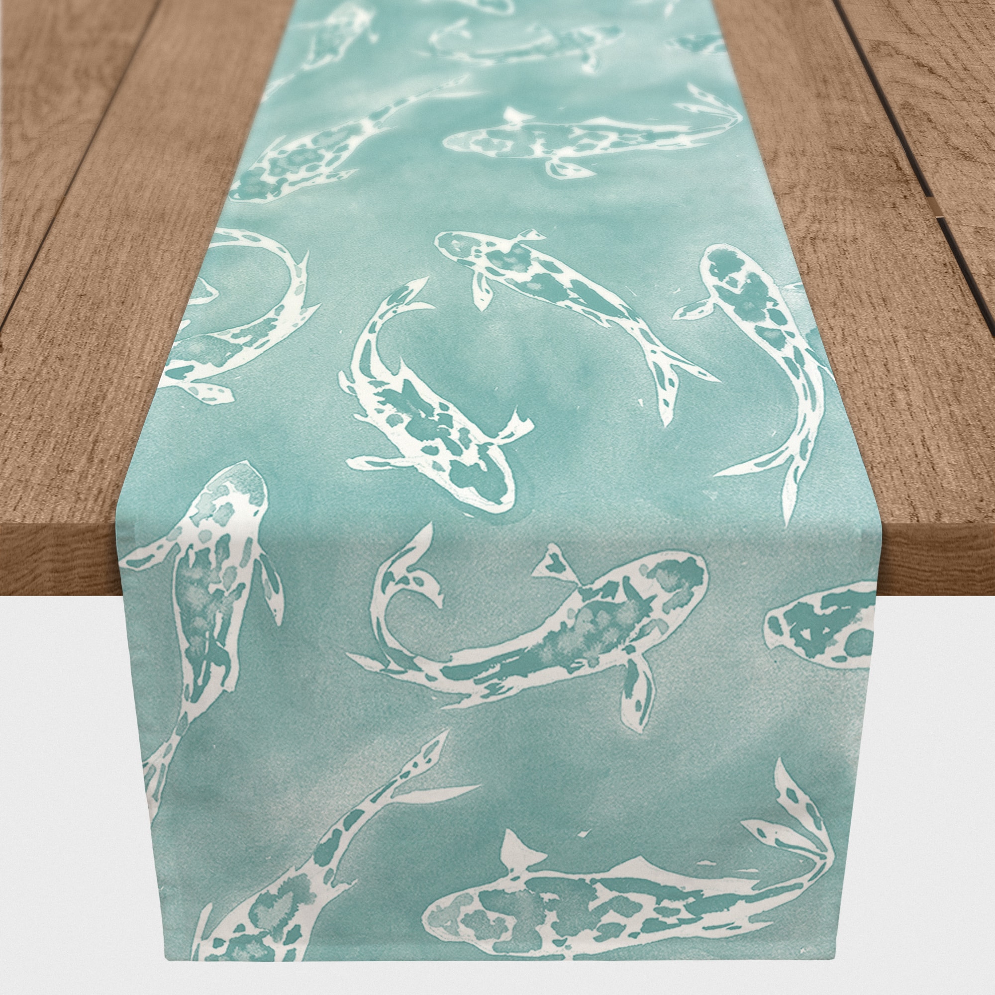 Watercolor Koi Poly Twill Table Runner | Michaels