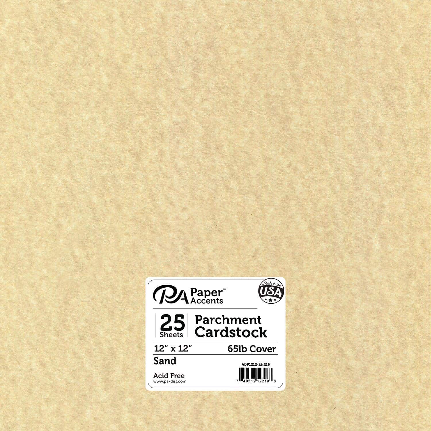 PA Paper™ Accents 12" x 12" 65lb. Parchment Cardstock, 25 Sheets | Michaels