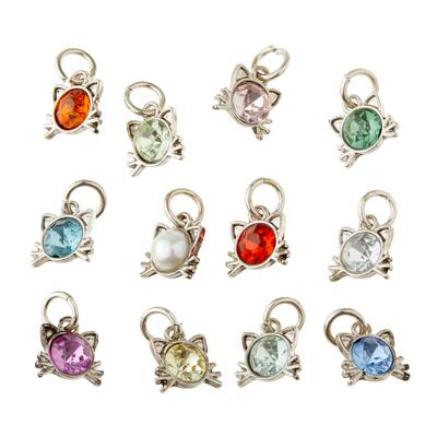 Buy in Bulk - 12 Packs: 12 ct. (144 total) Antique Silver Cat Charms by ...