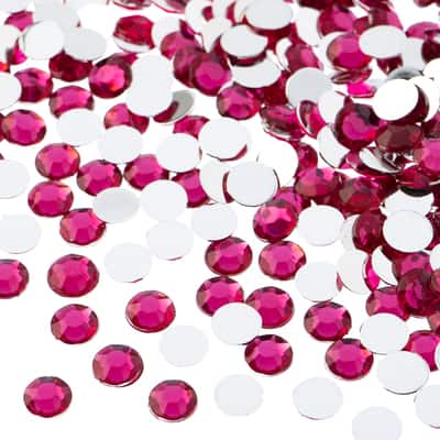 John Bead 6mm Acrylic Round Flat Back Rhinestones, 1,000ct. | Michaels