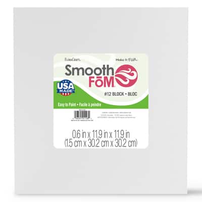 Buy in Bulk - 12 Pack: FloraCraft® SmoothFōM® 12" x 12" x 5/8" White ...
