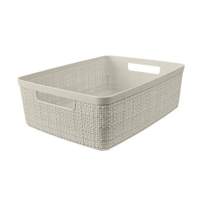 Curver® Jute Cream Plastic Storage Basket Organizer | Michaels