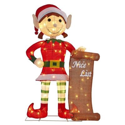 Haute Decor 3.5ft. LED Christmas Girl Elf Outdoor Décor | Michaels