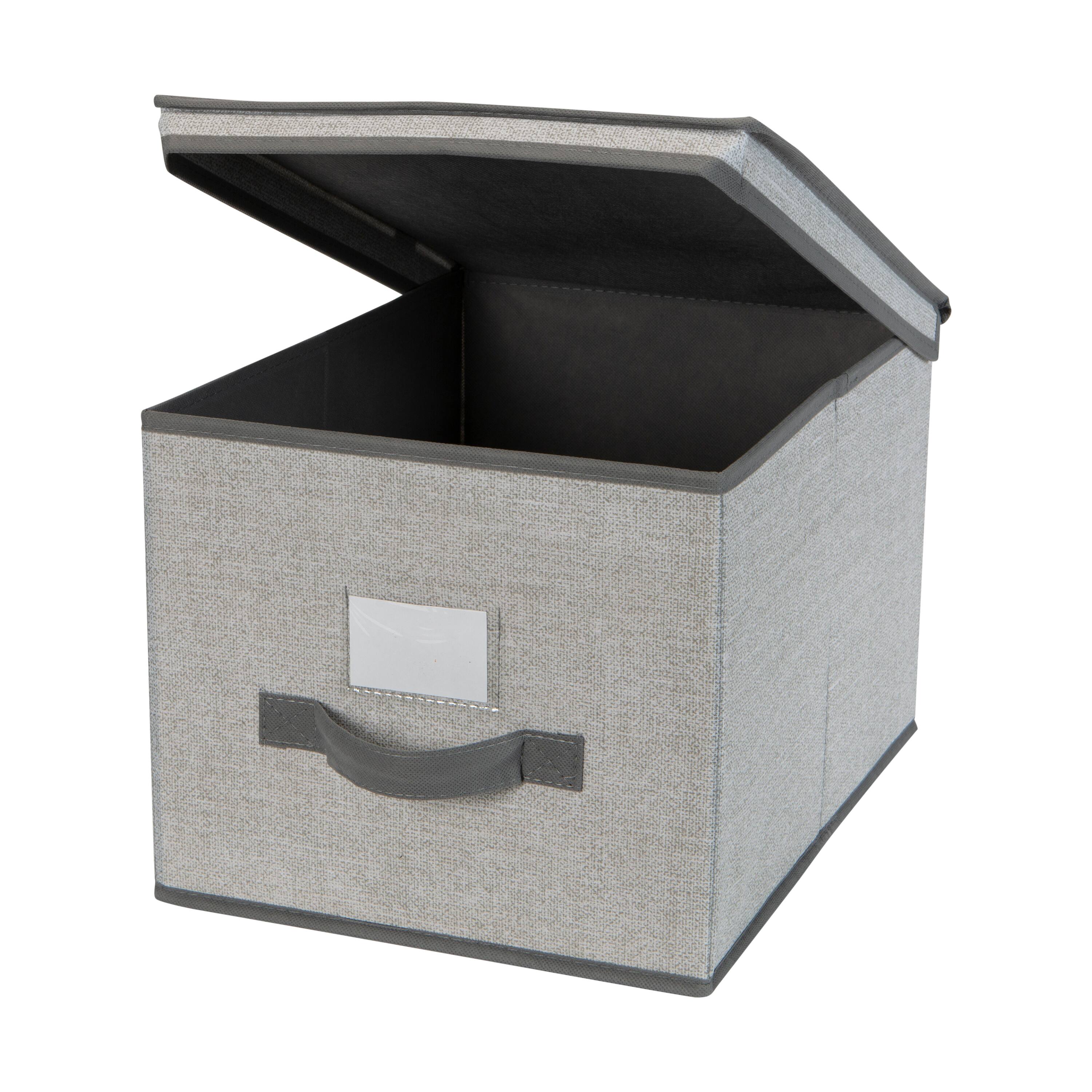 Simplify 12" Heather Gray Storage Box | Michaels