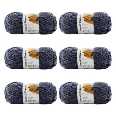 Buy in Bulk - 6 Pack: Charisma™ Heather Yarn by Loops & Threads ...