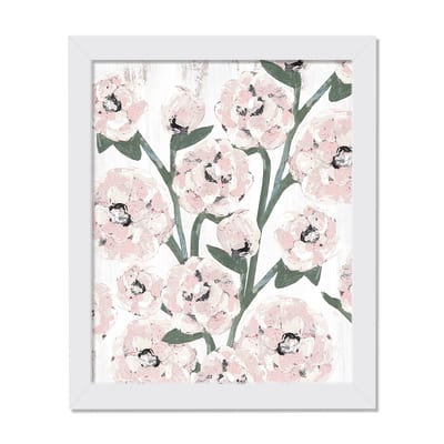 11" x 14" Farmhouse Floral Pattern White Framed Print Wall Art | Michaels