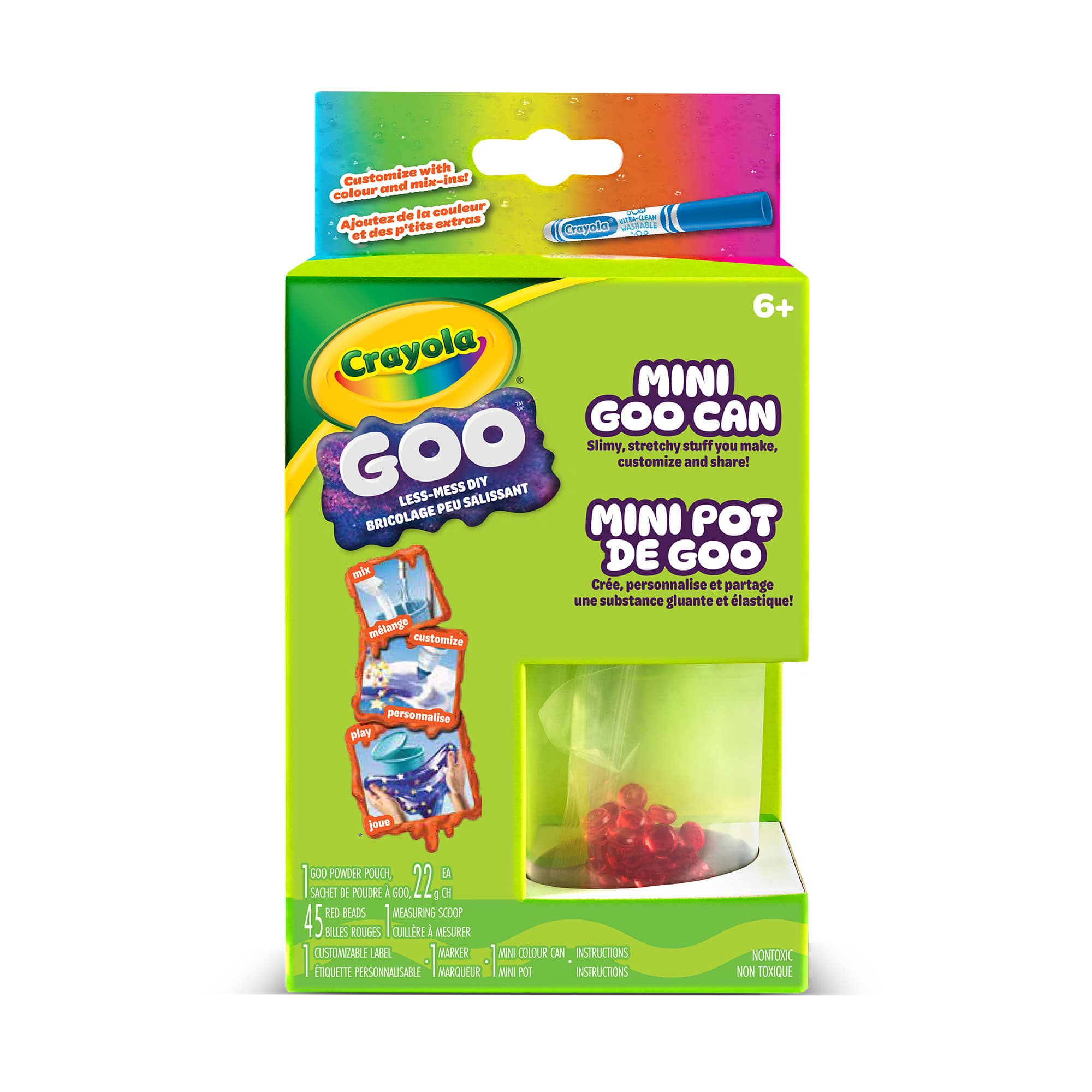 Crayola® Mini Goo Can with Red Bead Mix'ins Slime Craft Kit | Michaels