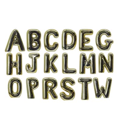 Assorted 7" Gold Ceramic Bubble Monogram Tabletop Accent by Ashland ...