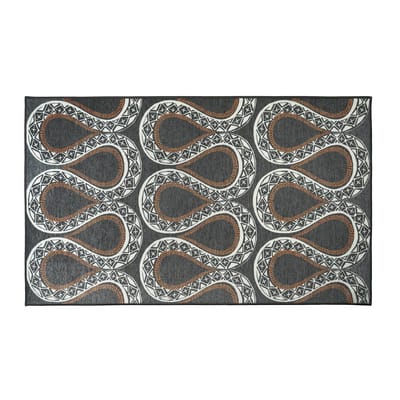 My Magic Carpet Serpentine Washable Rug, Size: 3ft x 5ft, Color: Slate ...