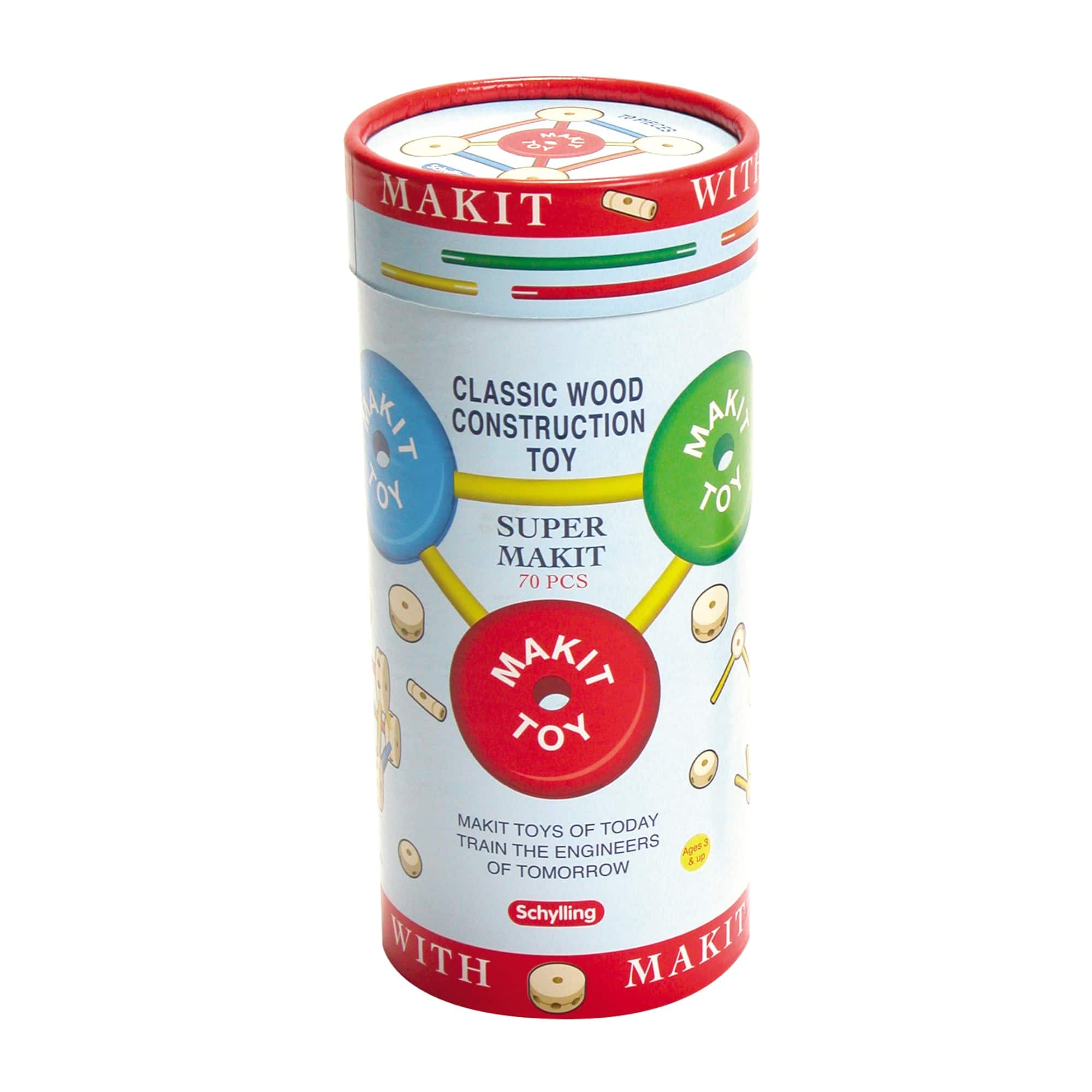 Schylling Makit Wood Building Set, 70ct. | Michaels