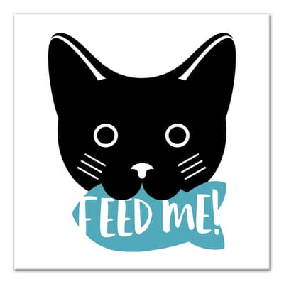 Feed Me Cat Canvas Wall Art | Michaels