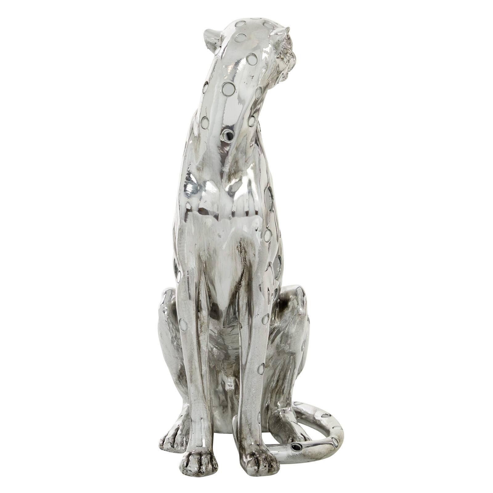 16" Silver Glam Leopard Sculpture | Accent Pieces | Michaels