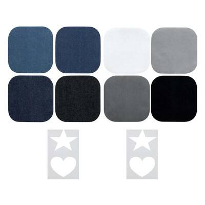 SINGER® Denim & Solid DIY Iron-On Fabric Patch Kit with 2 Bonus ...