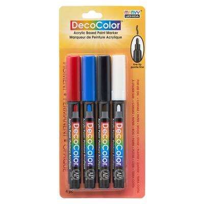 Buy in Bulk - 6 Packs: 4 ct. (24 total) DecoColor® Fine Tip Acrylic ...