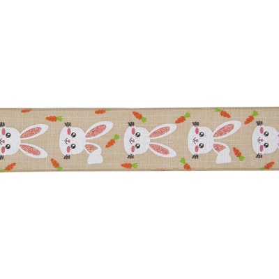 2.5" x 10yd. Spring Easter Bunny Wired Craft Ribbon | Michaels