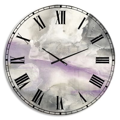 Designart Watercolor Minimal Purple Tones I Wall Clock | Michaels