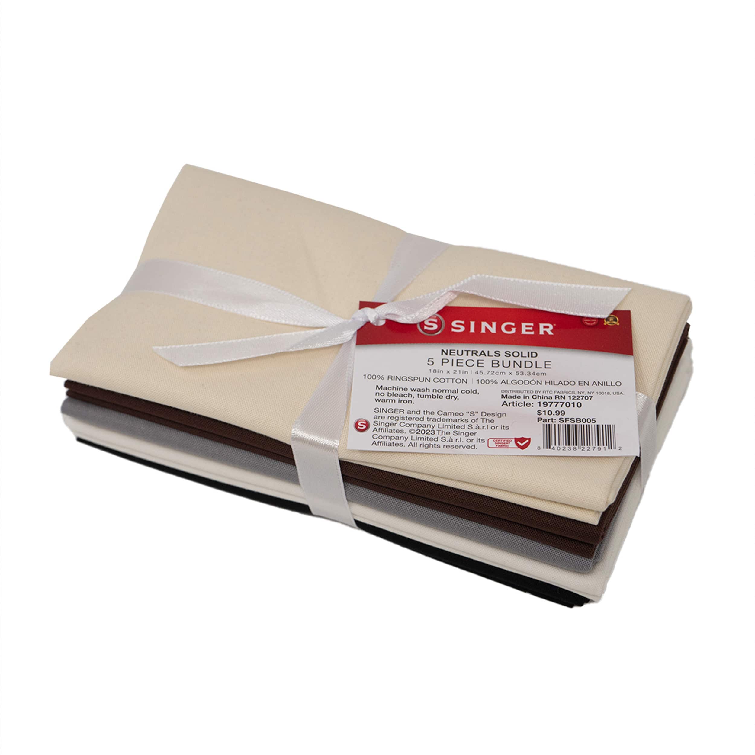 SINGER Solid Cotton Fabric Bundle | Michaels