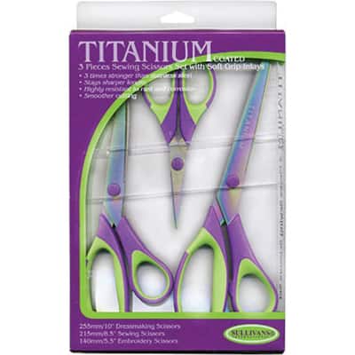 Sullivans Purple & Green Titanium Scissors Set, 3ct. | Michaels