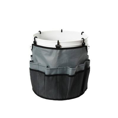 Household Essentials 19" Bucket Caddy with Trim, Color: Gray | Michaels
