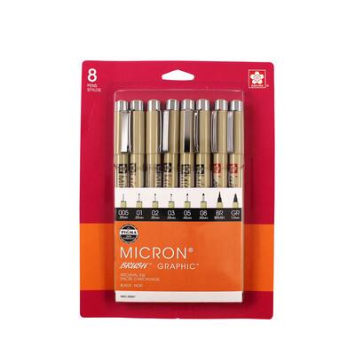 Pigma® Micron® Black Brush & Fine Point Pen Set | Michaels