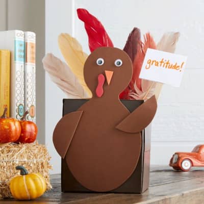 Kids Upcycled Turkey Gratitude Box | Projects | Michaels