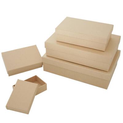 Papier Mache 10" Paper Mache Large Rectangle Box, 5ct. | Michaels