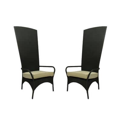 Black Resin Wicker Outdoor Patio King Chairs Set | Michaels