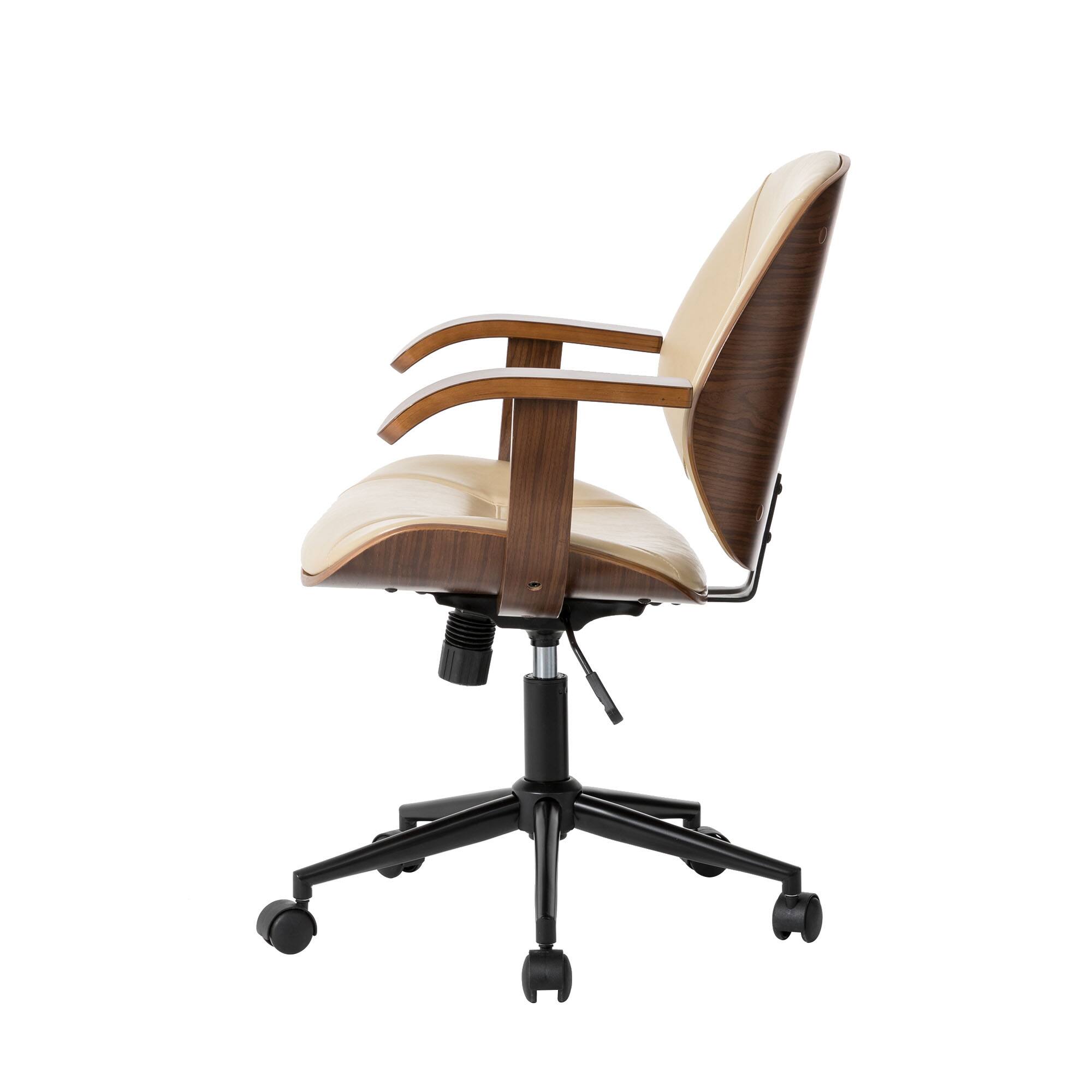 Glitzhome® 38" Leatherette Gaslift Adjustable Swivel Office Chair ...