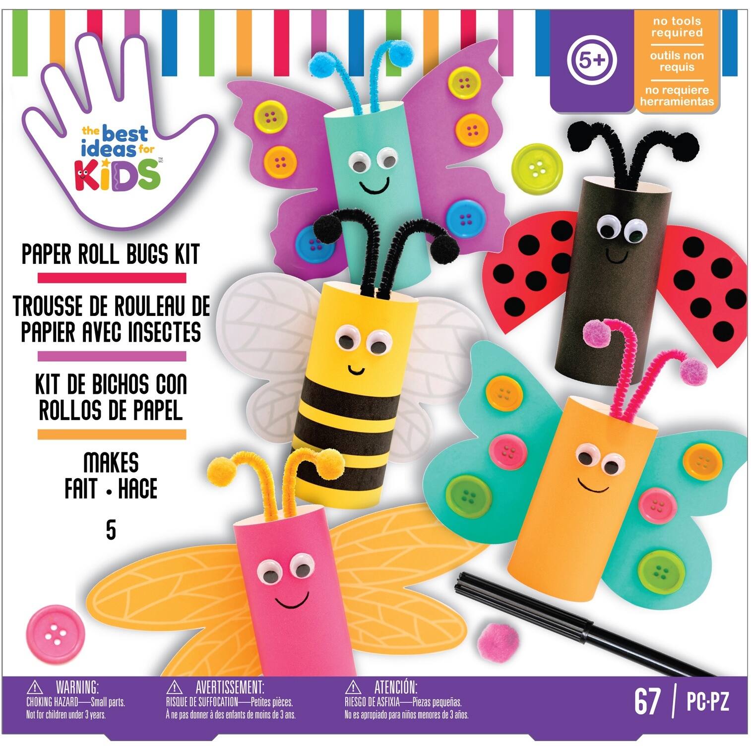American Crafts™ Best Ideas for Kids™ Paper Roll Bugs Kit | Craft Kits ...