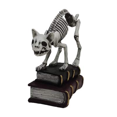 7" Skeleton Cat with Books Tabletop Décor by Ashland® | Michaels