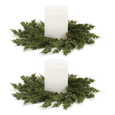 16" Classic Pine Candle Ring, 2ct. | Michaels
