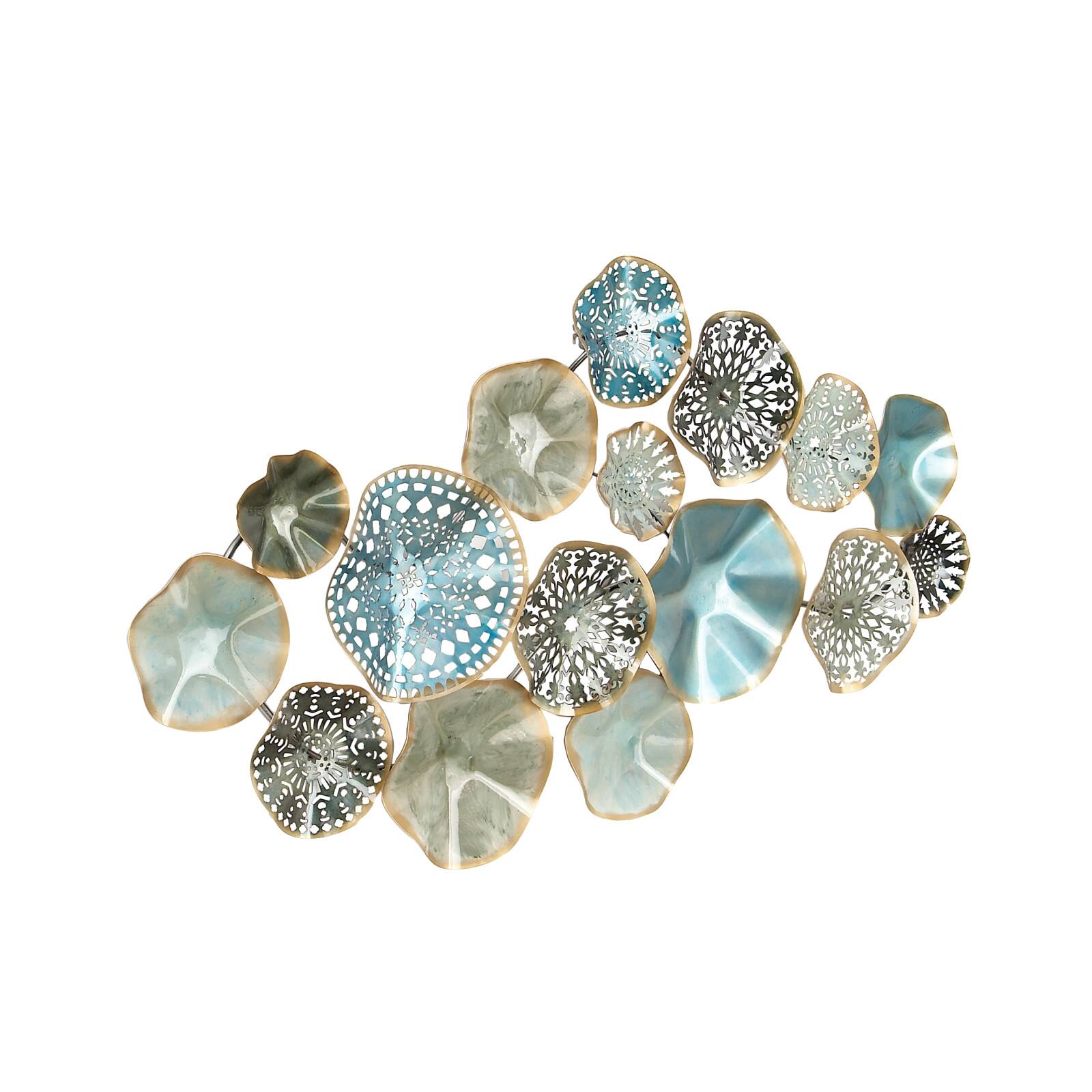 Multi Colored Metal Contemporary Wall Decor, 50" x 25" | Wall Art ...