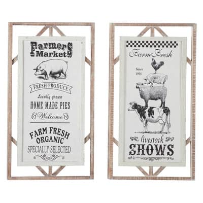 White Wood Farmhouse Wall Décor Sign Set | Michaels