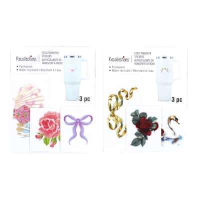 Assorted Roses & Bows Cold Transfer Stickers, 3pc. by Recollections ...
