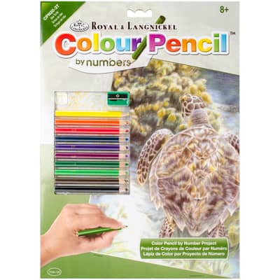 Royal & Langnickel® Sea Turtle Colour Pencil™ by Numbers Kit | Michaels