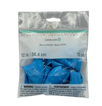 12" Latex Balloons by Celebrate It™, 15ct., Color: Light Blue | Michaels