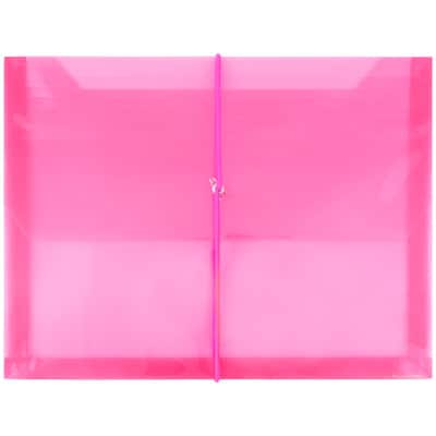 JAM Paper 9.75" x 13" Plastic Elastic Band Closure Expansion Envelopes ...