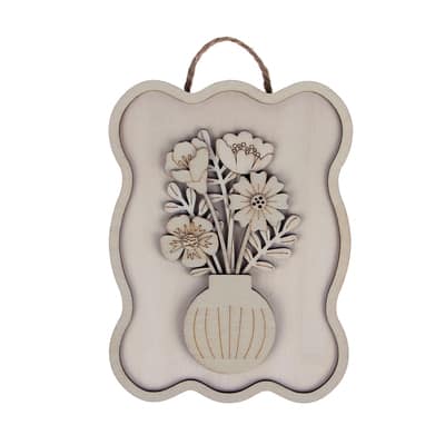 Mini Flower Vase DIY Wood Plaque Kit by Make Market® | Michaels