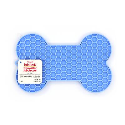 7" Blue Bone Pet Lick Mat by Fab Finds | Michaels