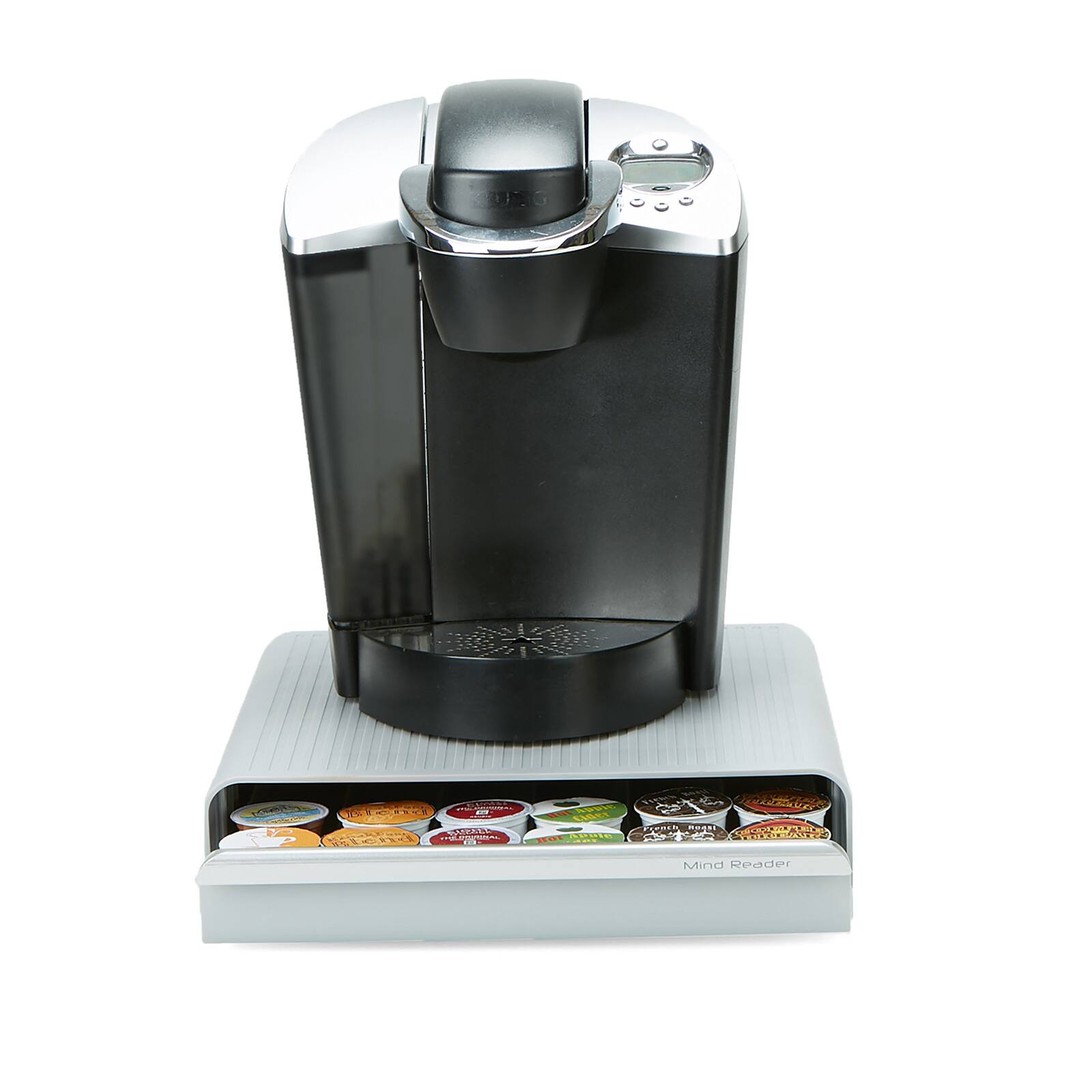 Mind Reader Gray Single Serve Coffee Station & Pod Capsule Storage ...