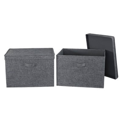 Household Essentials Canvas Storage Boxes with Lids, 2ct. | Michaels