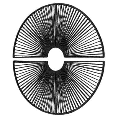 American Art Decor Twin Eclipses 2-Piece Black Paper Rope Wall Art - 30 ...