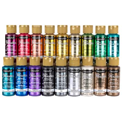DecoArt® Dazzling Metallics™ 18 Color Acrylic Paint Set | Michaels