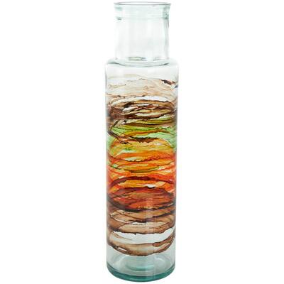 22" Multicolor Swirl Glass Cylinder Vase | Michaels