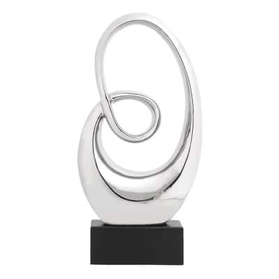21" Silver Modern Abstract Sculpture | Michaels