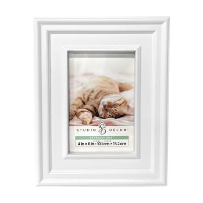 Expressions™ White Frieze Frame by Studio Décor®, Size: 4" x 6" | Michaels