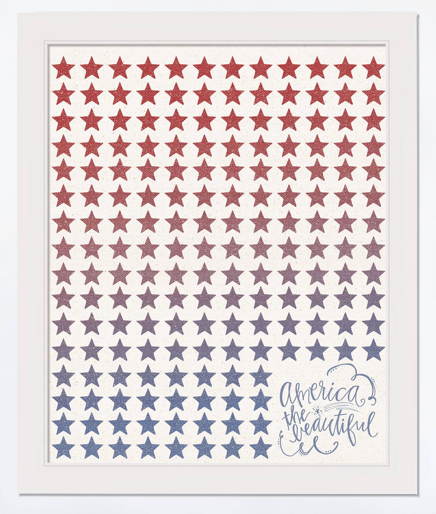 Gradient Stars Print in White Frame | Michaels