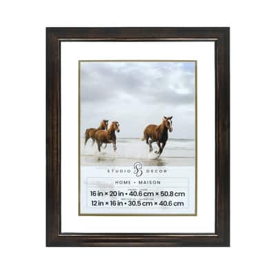Home Bronze Frame with Double Mat by Studio Décor®, Size: 16" x 20 ...