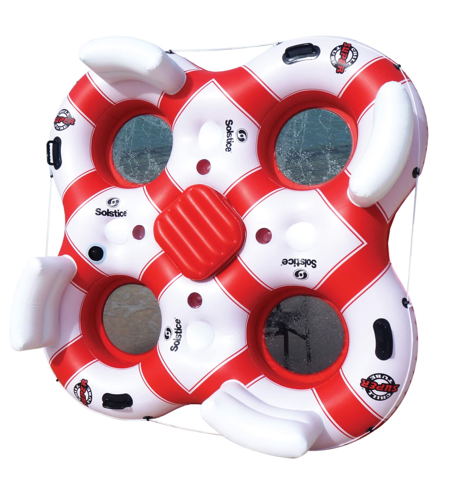 78" Solstice White & Red Super Chill Quarto Swimming Pool Float | Michaels