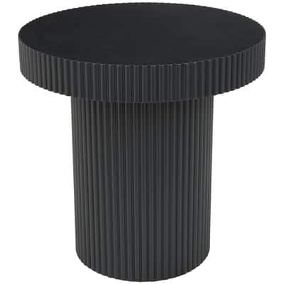 Black Dimensional Ribbed Accent Table | Michaels
